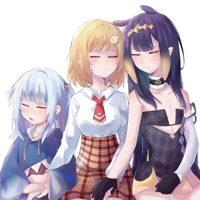 hololive (gura x amelia x ina) - ch.6 : ฟิค Girl Love (แชท)